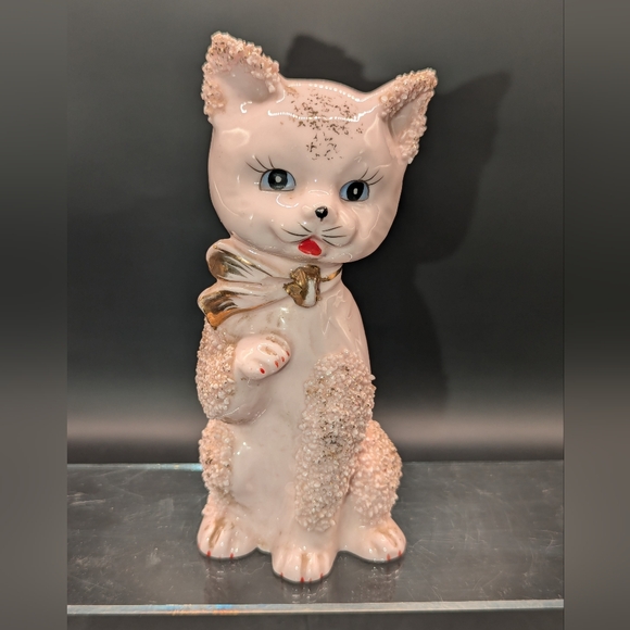 Accents | Vintage Blush Pink Cat Figurine | Poshmark